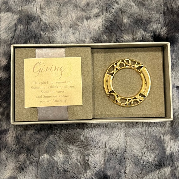 Demdaco | Accessories | Gold Circle Giving Pin | Poshmark